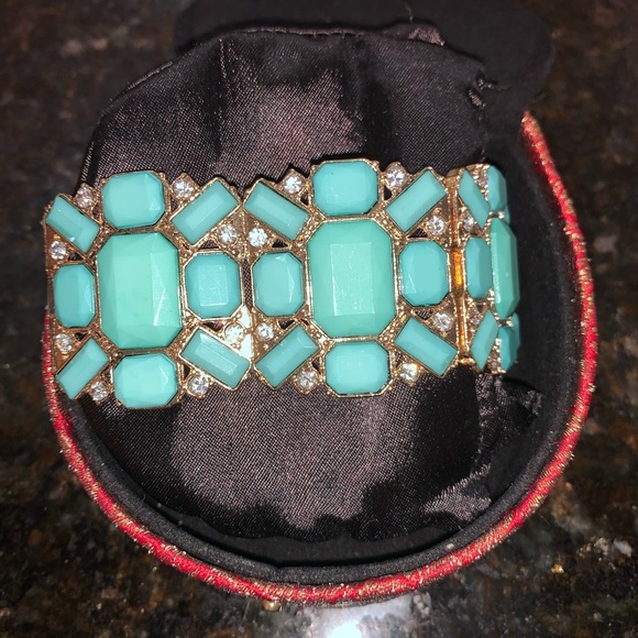 Jewelry | Stretchy Layered Turquoise Stone Bracelet | Poshmark